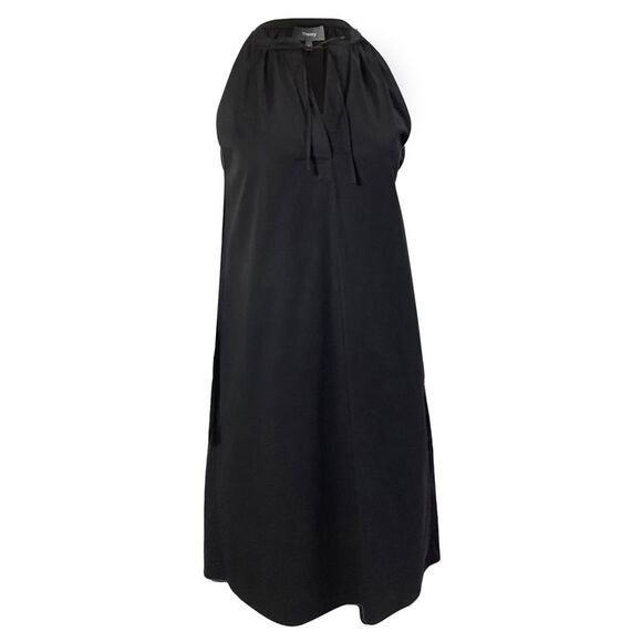 Theory | Dresses | Theory Nallane Light Poplin Dress In Black Cotton ...